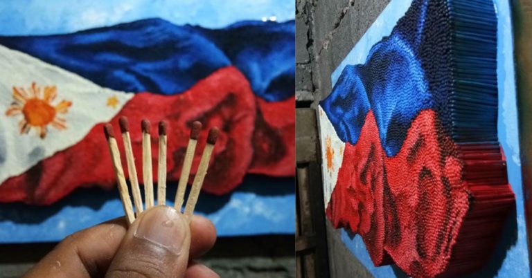 LOOK: Bicol artist creates Philippine flag using over 19,000 ...