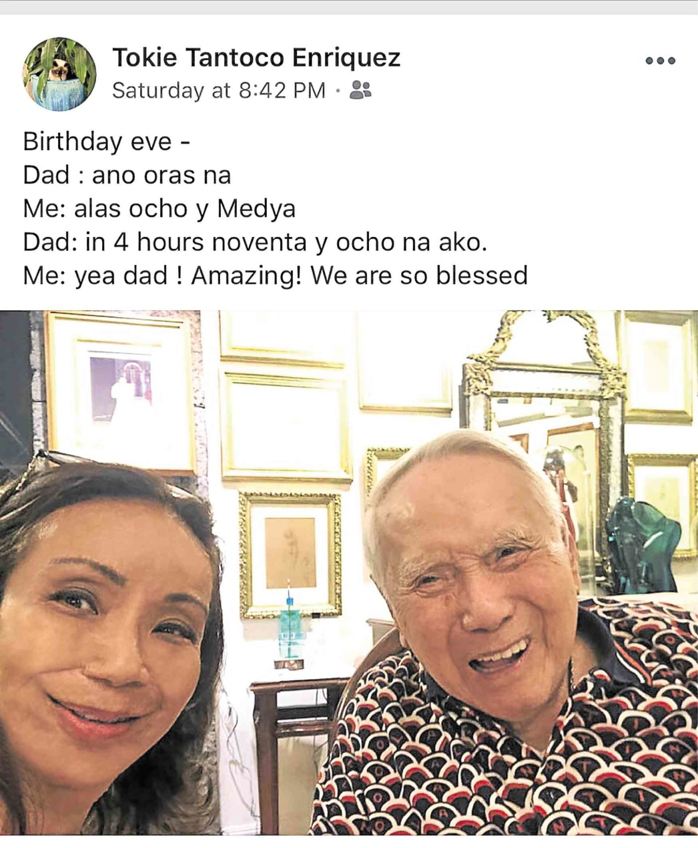 Bienvenido Tantoco Sr. turns 98: ‘Our ‘lolo’ unites us—across ...